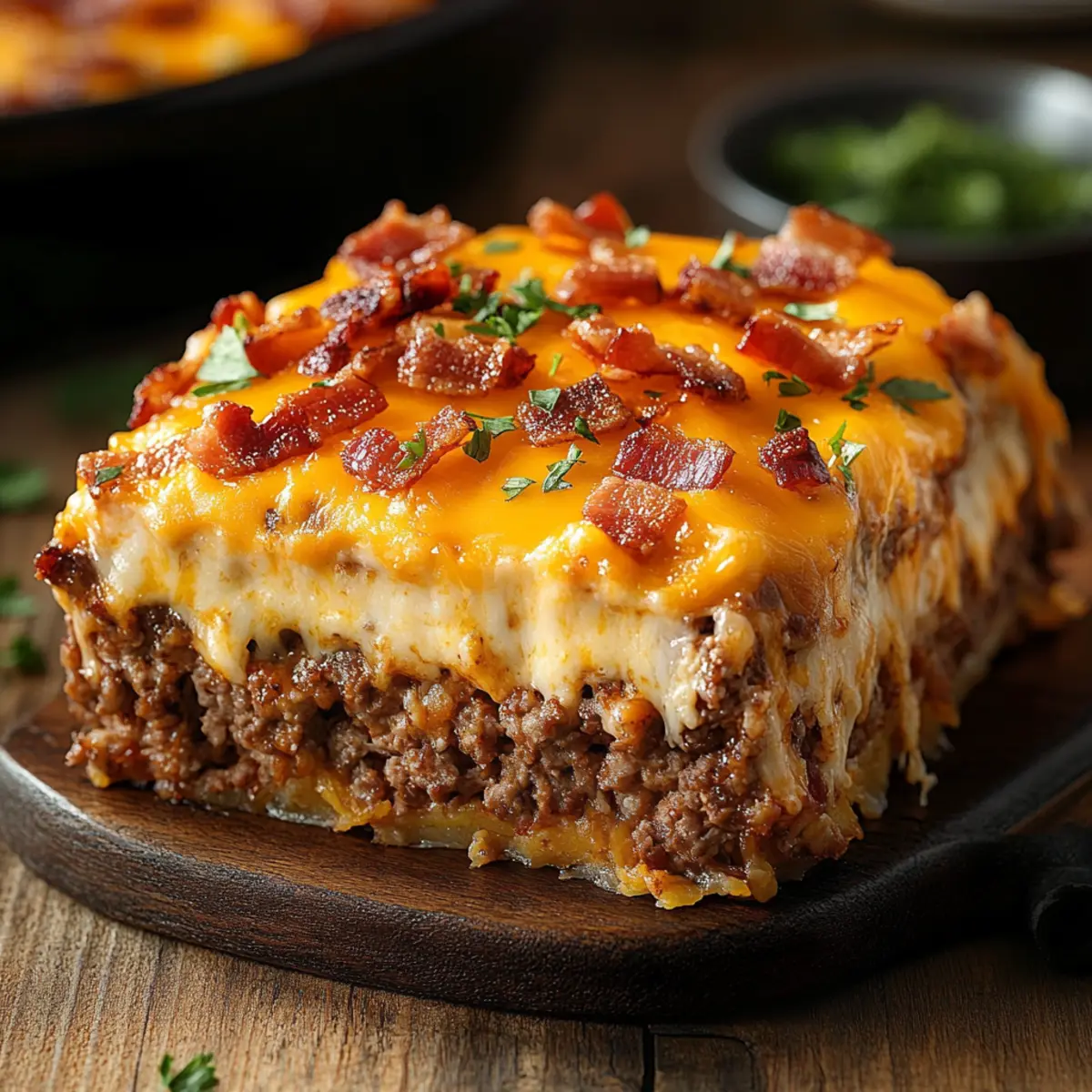 The Best Cheesy Loaded Meatloaf Casserole - Tasty Meat